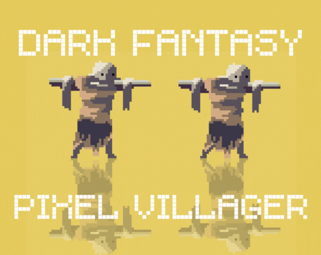 Dark fantasy pixel villager by Maxime Nourry