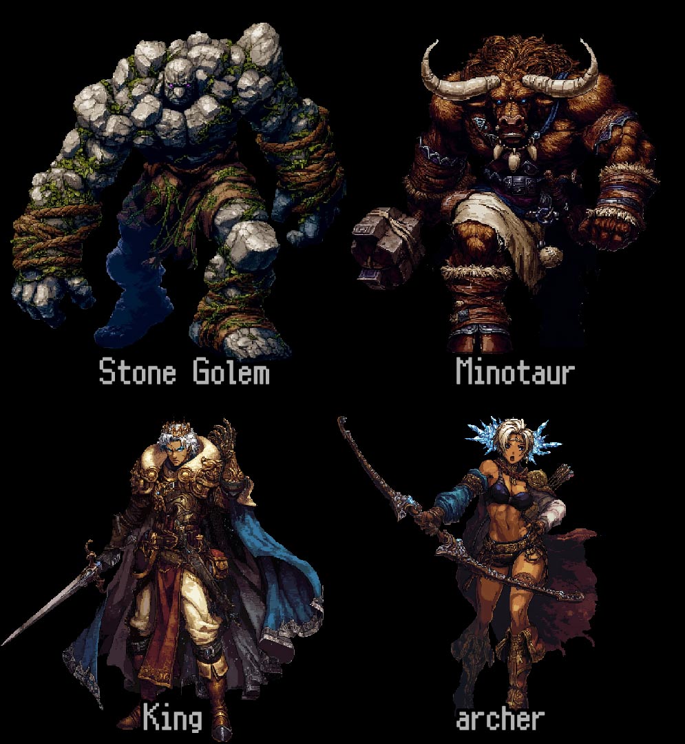 Pixel art-like style Characters Pack 500+ by cogabushi