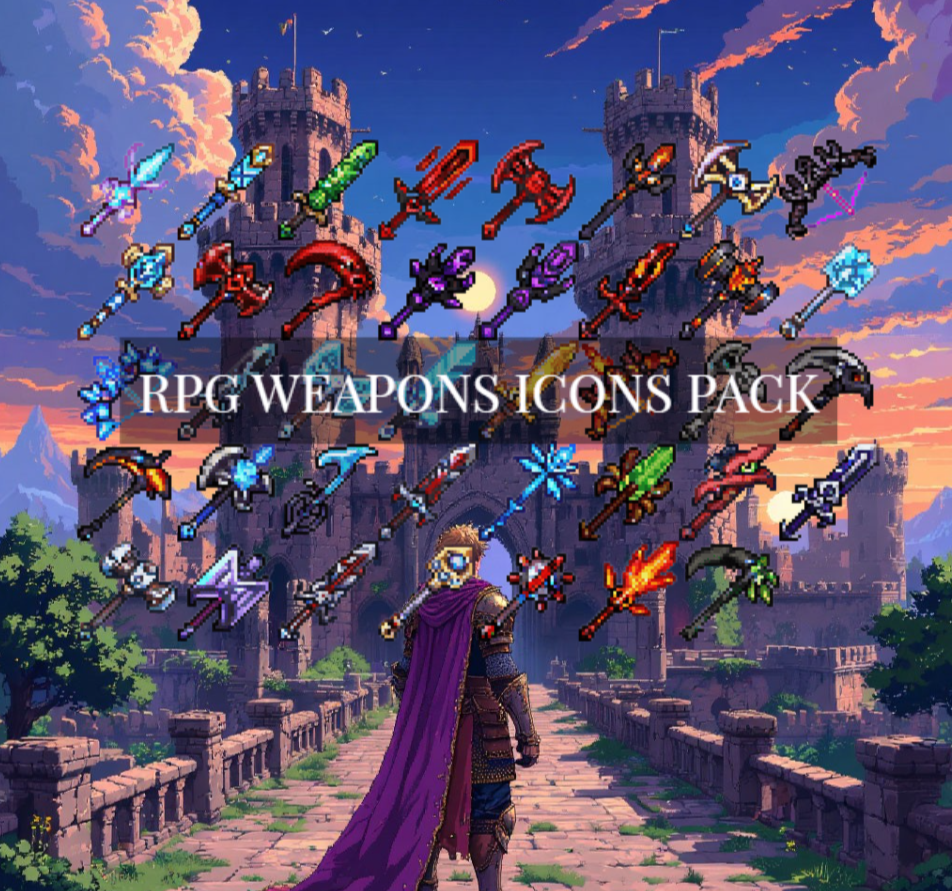 RPG PIXEL WEAPONS PACK by STILL COLD GAMES