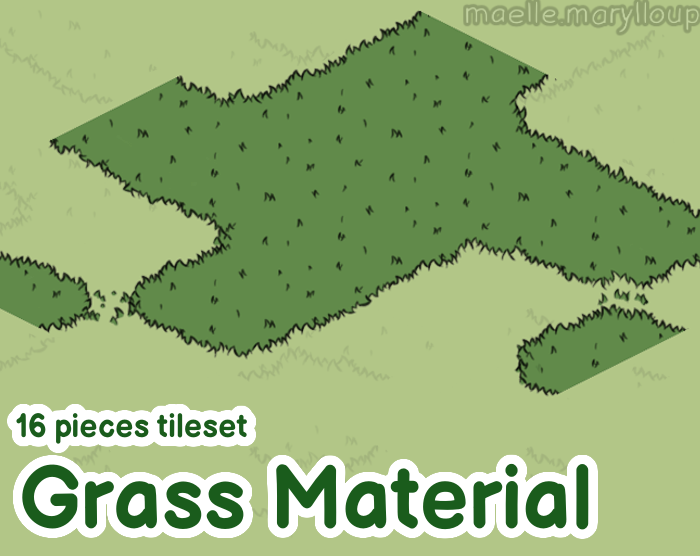 Grass material tileset by MaelleMarylloup