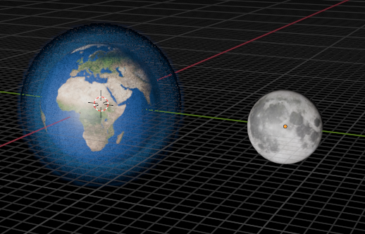 Medium-Quality Earth & Moon 3D Model (.blend) by The3DGuy