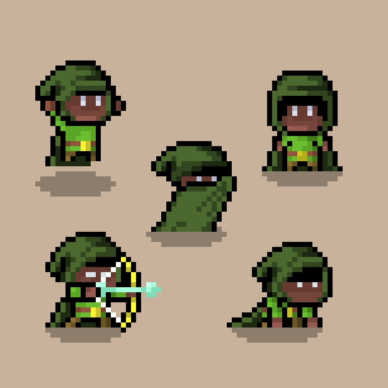 New addition to my fantasy character packs - Archer! - Archer Pixel Art ...