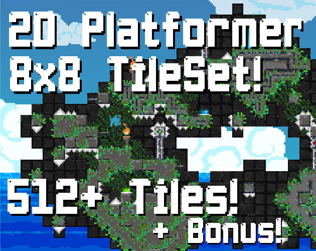 2D Platformer 8x8 TileSet! by ^|Askariot