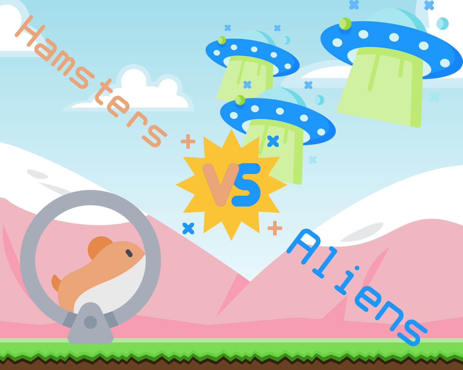 Hamsters VS Aliens by NikX04