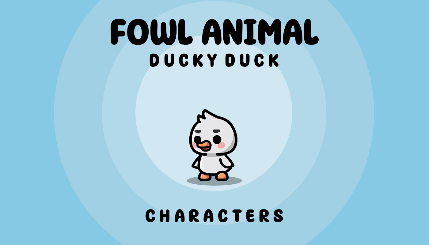 Cute Fowl Animal Character - Ducky Duck by Segel2D