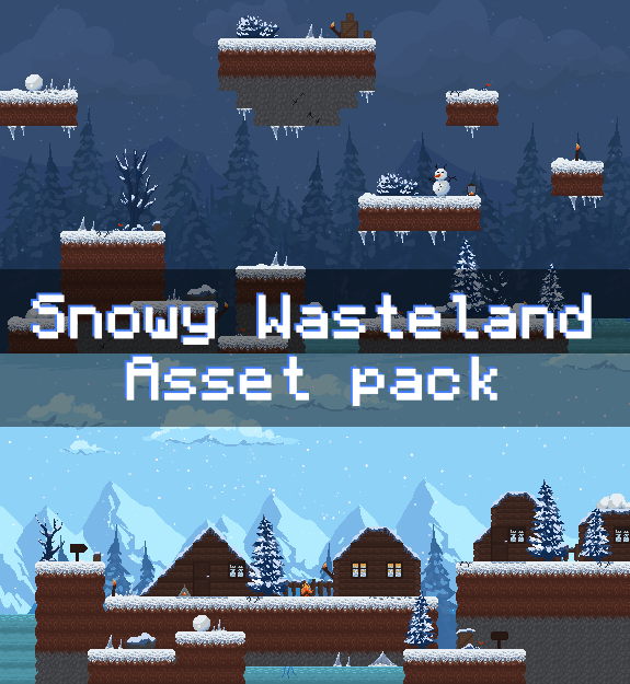 Snowy Wasteland Asset pack (16x16) [FREE] by NonokaATM
