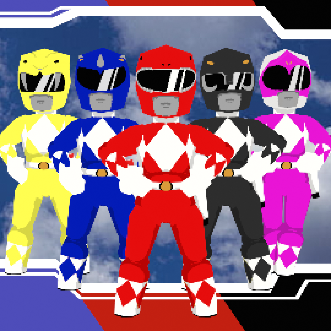 LOW POLY POWER RANGERS by ThisisBranden