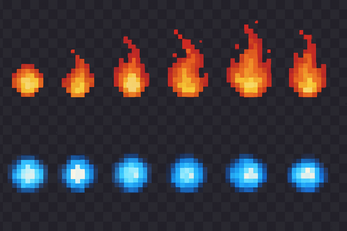 🔥 Pixel Fireball & Energy Bullet Sprite Pack (32×32, 6 Frames) 💥 by Smoker
