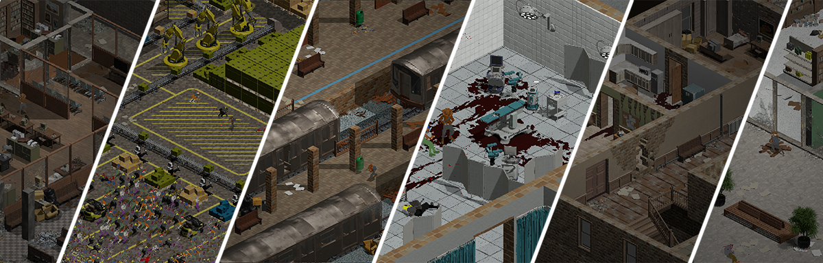 Zombie Interior - HD Isometric Tileset by SmallScaleInt