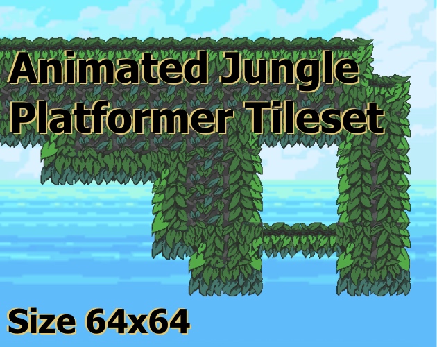 Animated Jungle Platformer Tileset by Teo-Reat