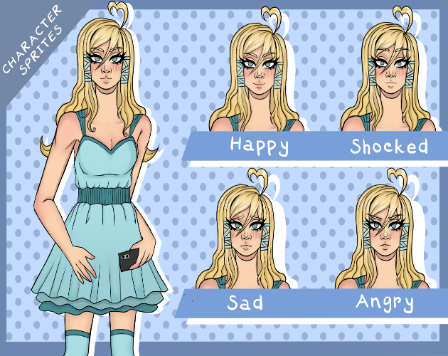 Blond Girl Character Sprites - Sprite Pack by Raina