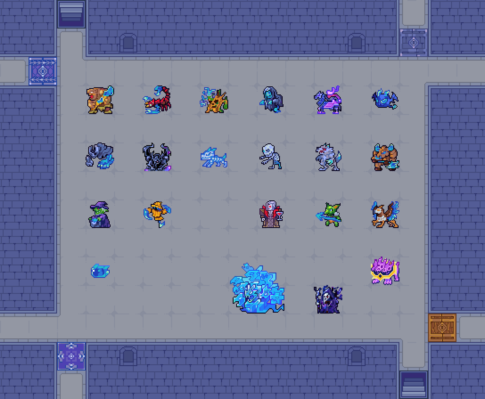 Magic Tower style pixel art asset(monsters) by catpaper