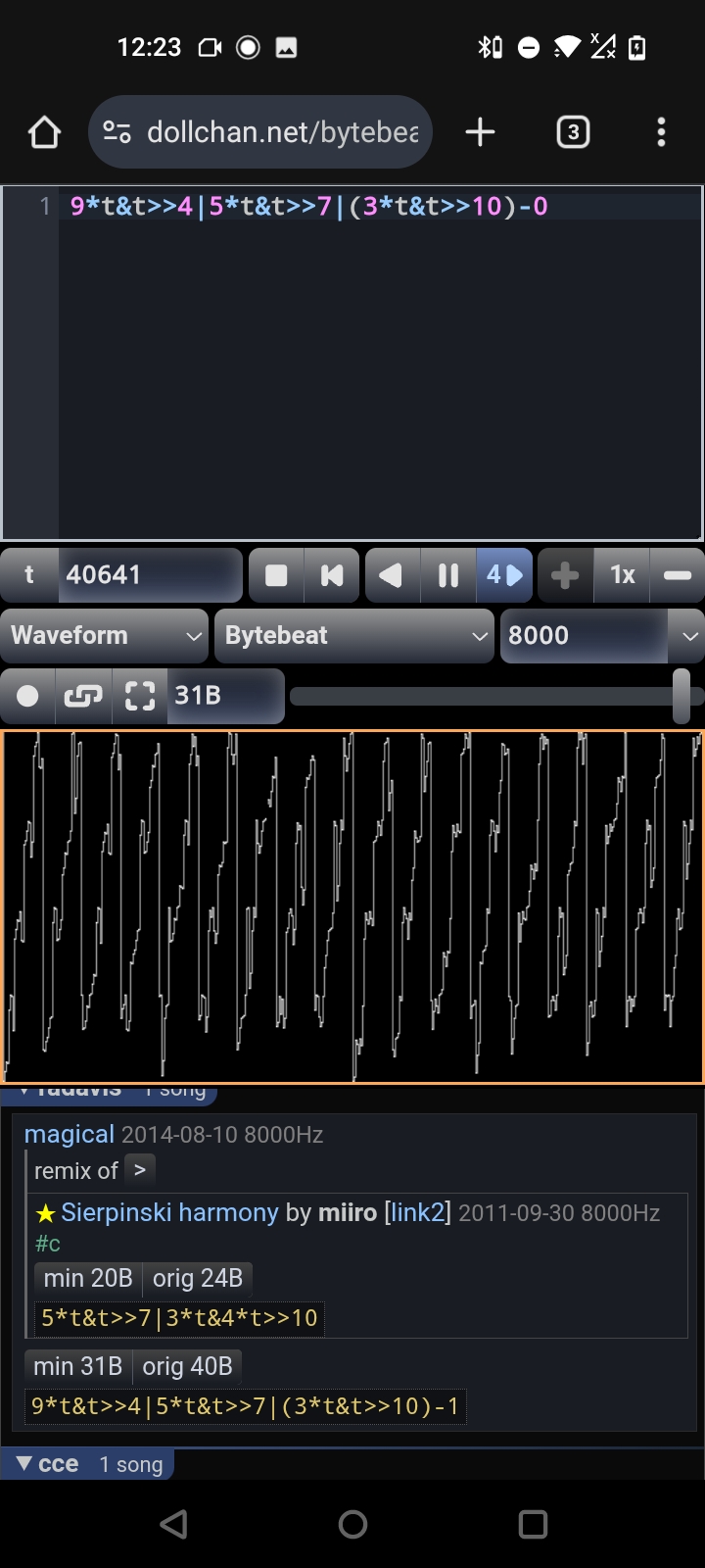 Post Bytebeat Codes Here! - itch.io