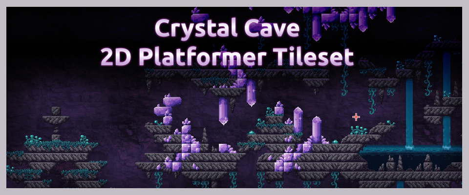 Crystal Cave 2D Platformer Tileset by zanzindorf