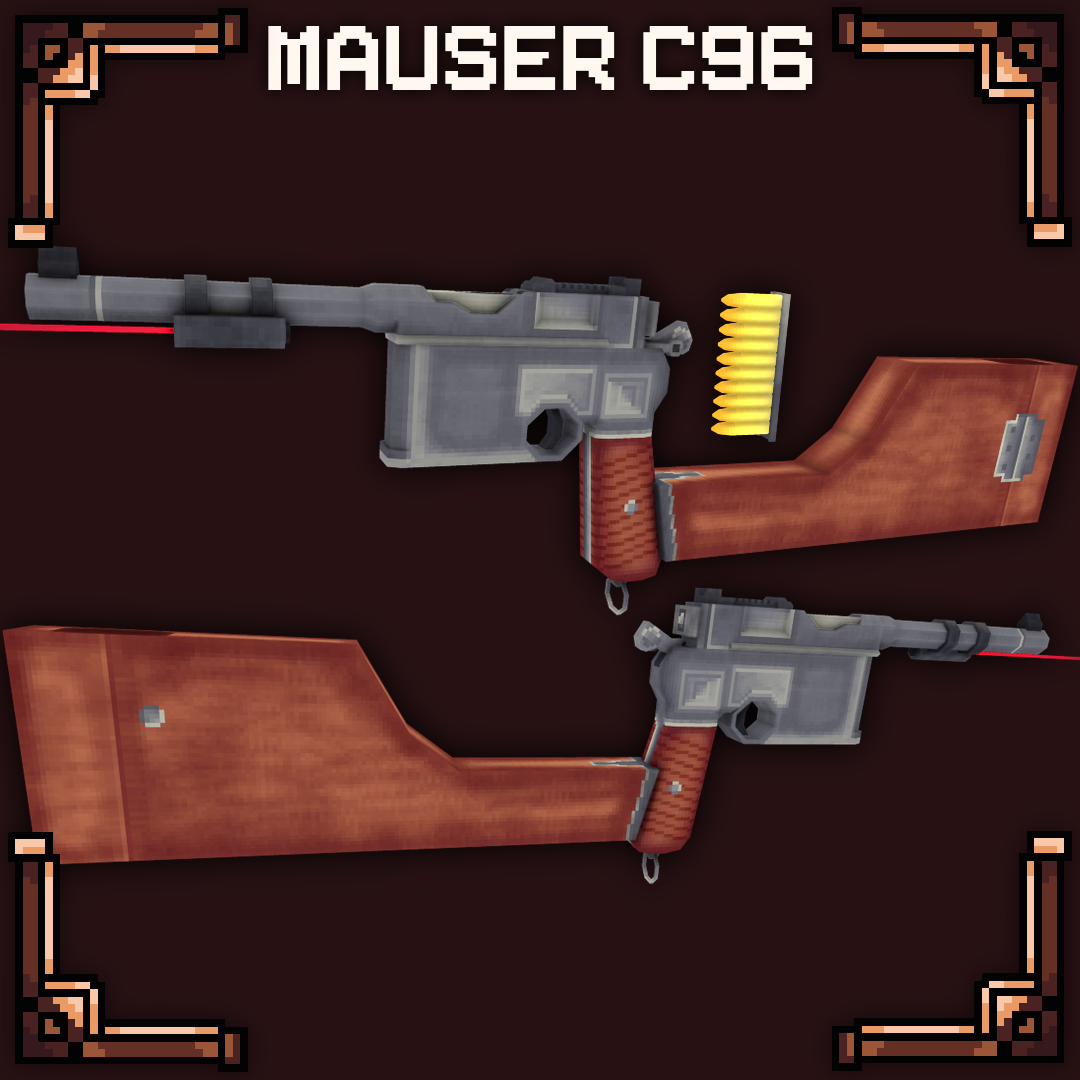 Custom Mauser C96 (Low-Poly Pixelated) by Markus Darius