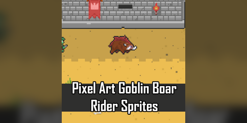 2D Pixel Art Goblin Boar Rider Sprites by Elthen's Pixel Art Shop