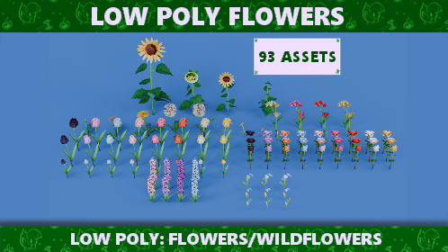 Low Poly Flowers by Emilulz