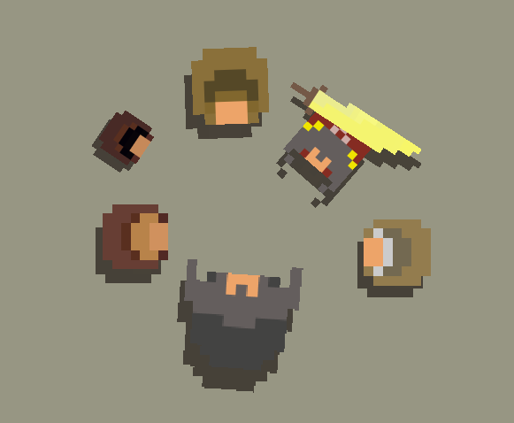 Pixel medieval characters by Jarp.pix