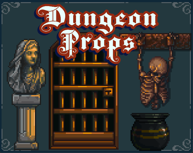 Grungy Dungeon Props: Asset Pack by Hypnobius
