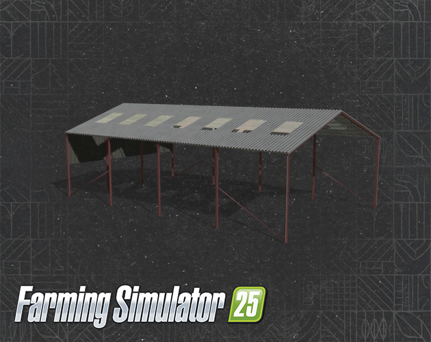 FS25 UK Bale Shed by LivinOnAPlayer