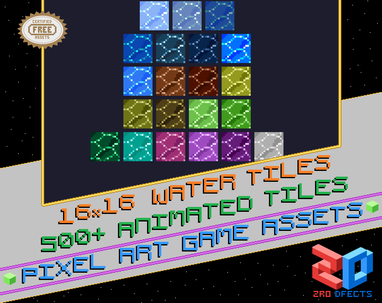 New horizontal and vertical animated water ripple tiles - 16x16 Water Tiles Animated Tileset 1 ...