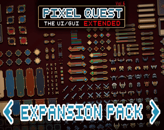 2D Pixel Quest Vol.6 - The UI/GUI EXTENDED by Barely_Games