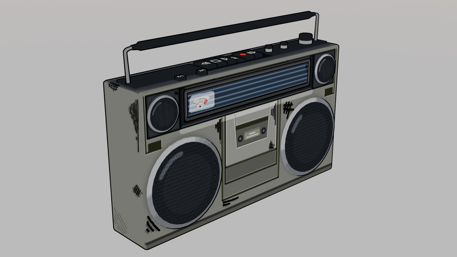 Retro Radio Boombox By Crazydrpants