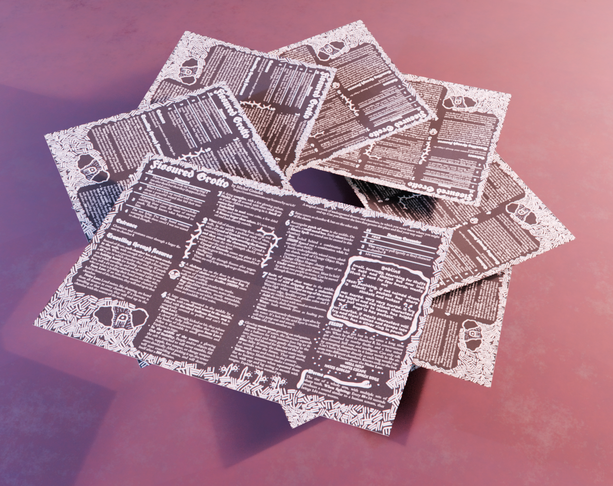 Fissured Grotto by Naruvan for TTRPG One-page Dungeon Contest Jam - itch.io