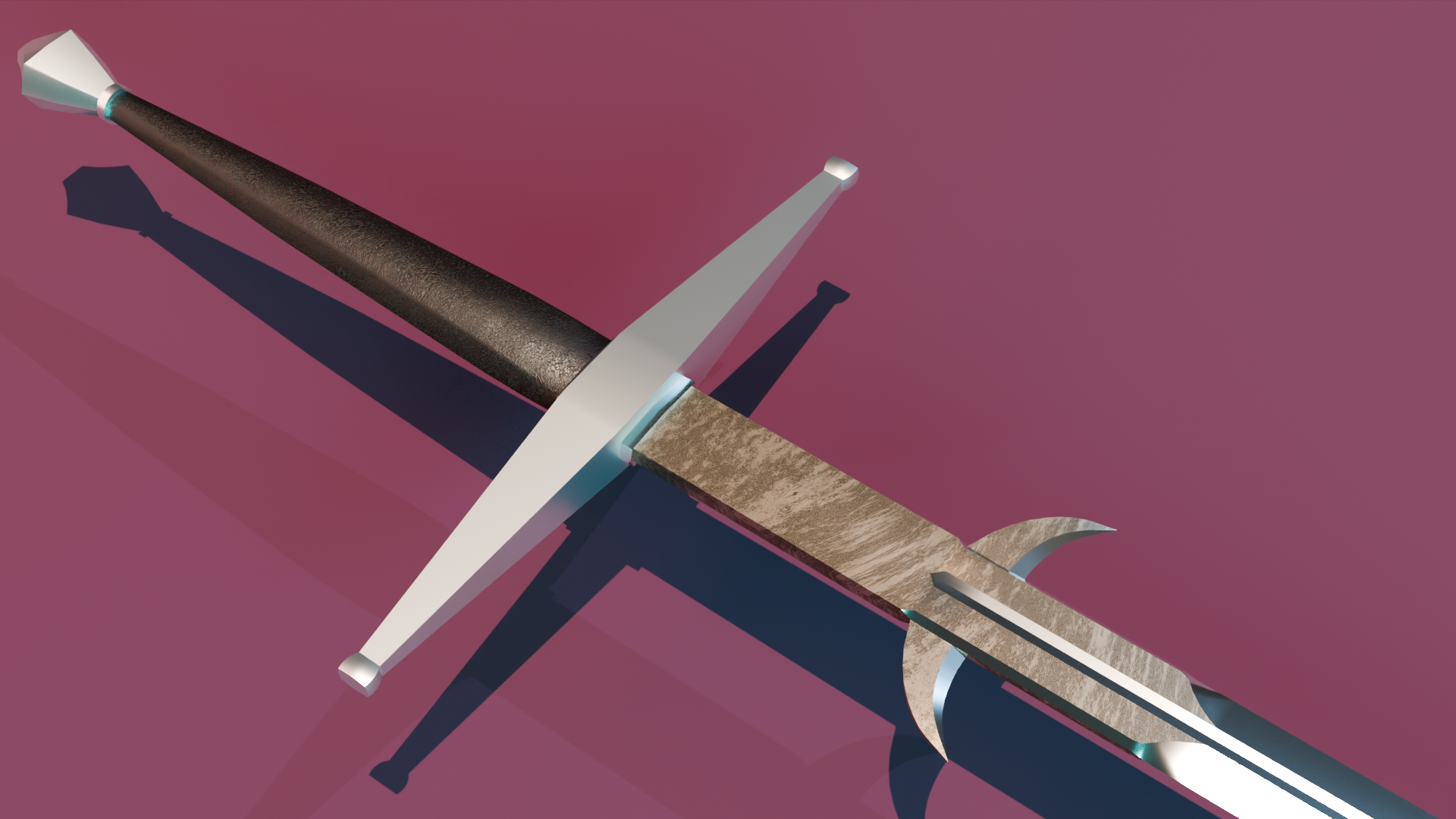 Brand New Zweihander Large Sword PBR Game Ready Low-poly 3D model by Keras