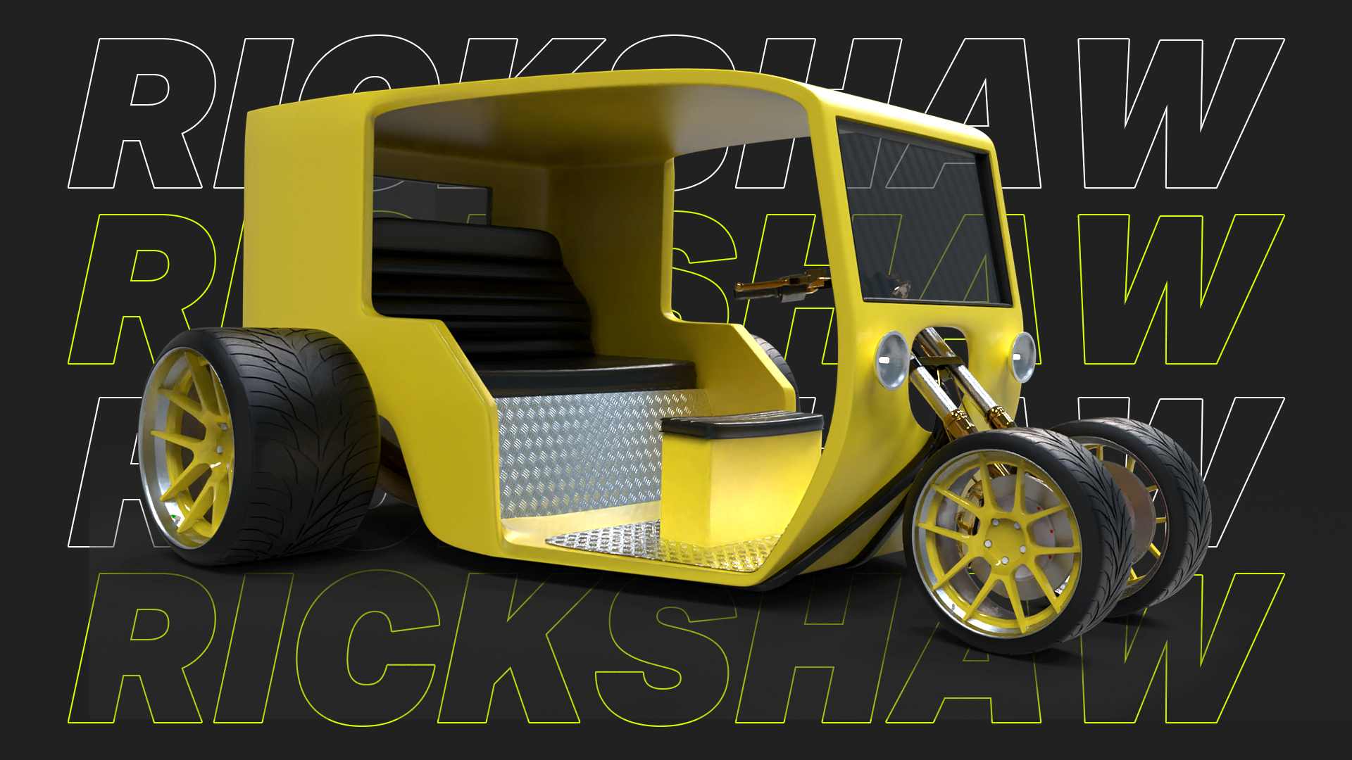 Auto-Rickshaw concept EV | Tuk Tuk | 3D Model by 3DLAKOUR