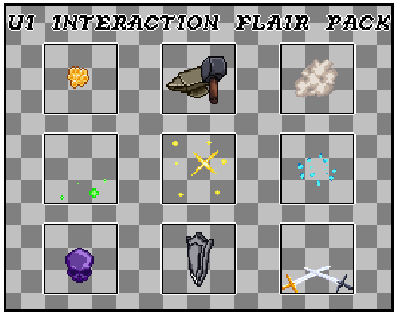 UI Animated Interaction Flair Pack (Pixel Art) by herrhermit