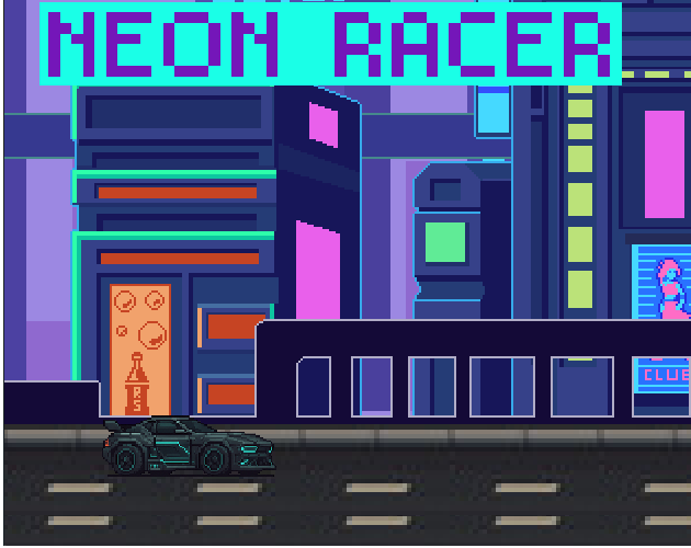 Neon Racer by Ink & Thread Studio