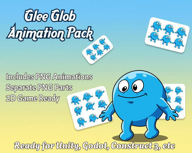 Glee Glob Character – Free Vector-Style PNG Game Asset by ...