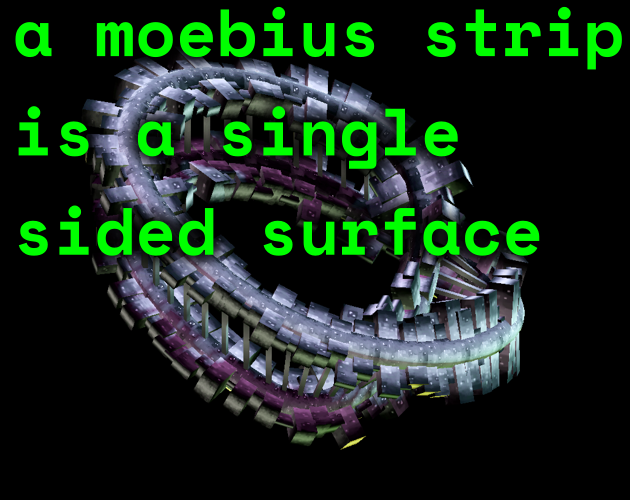 a moebius strip is a one sided surface by Turkheim