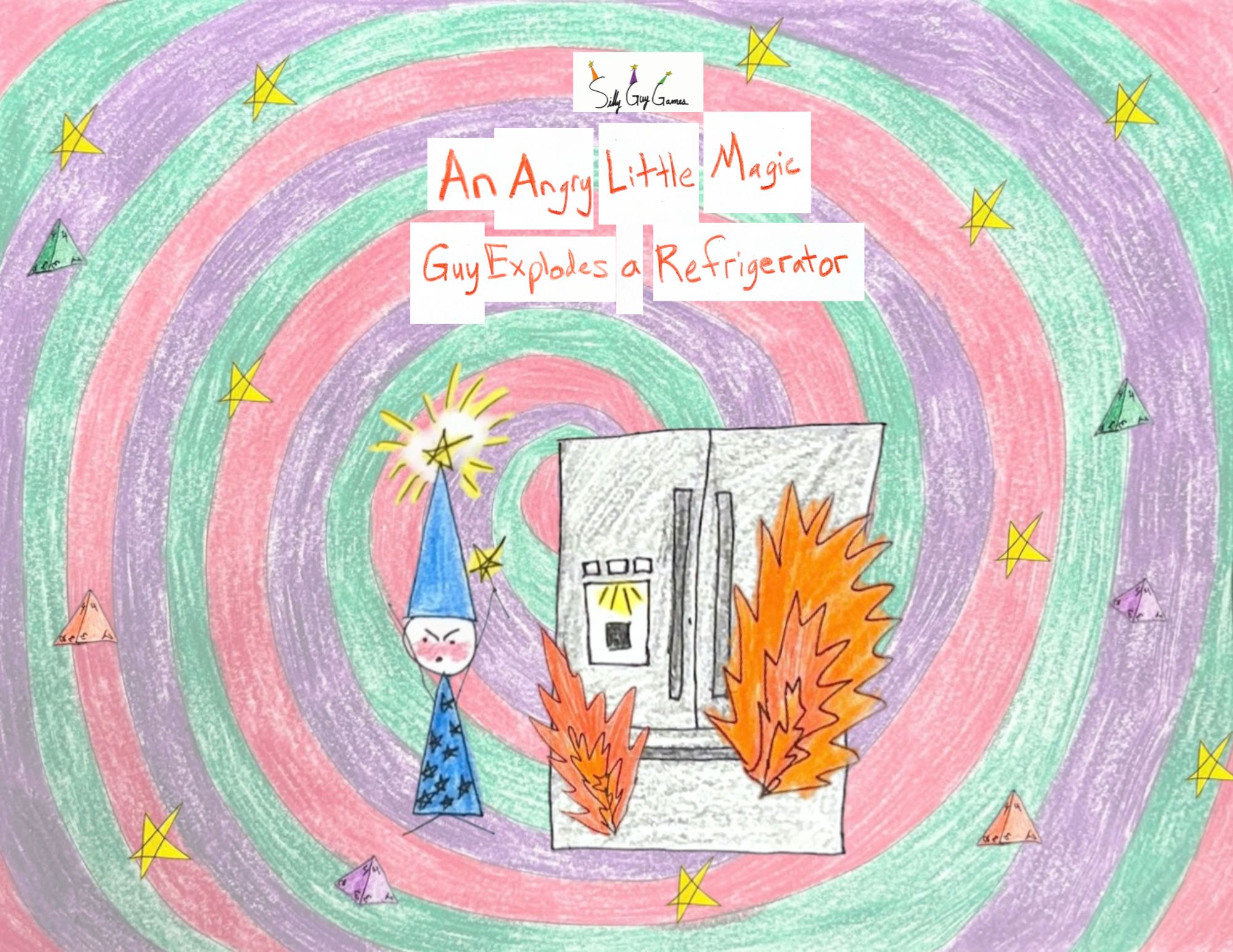 An Angry Little Magic Guy Explodes a Refrigerator by sillyguygames