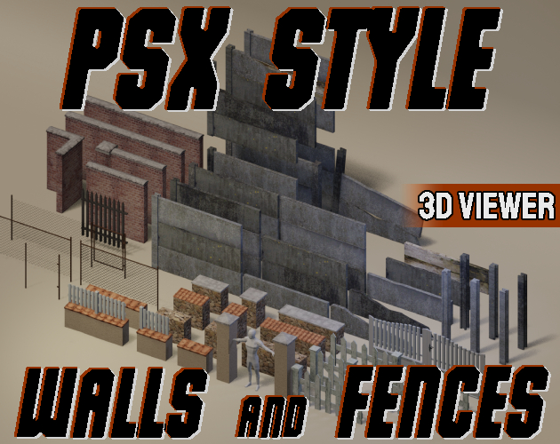 PSX style modular walls & fences by valsekamerplant
