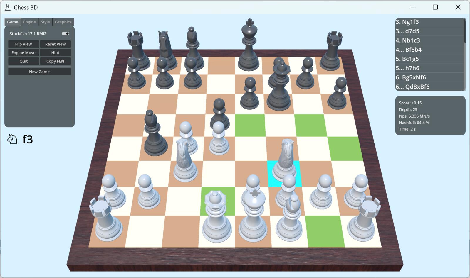 Chess 3D - Stockfish GUI by Royal_X
