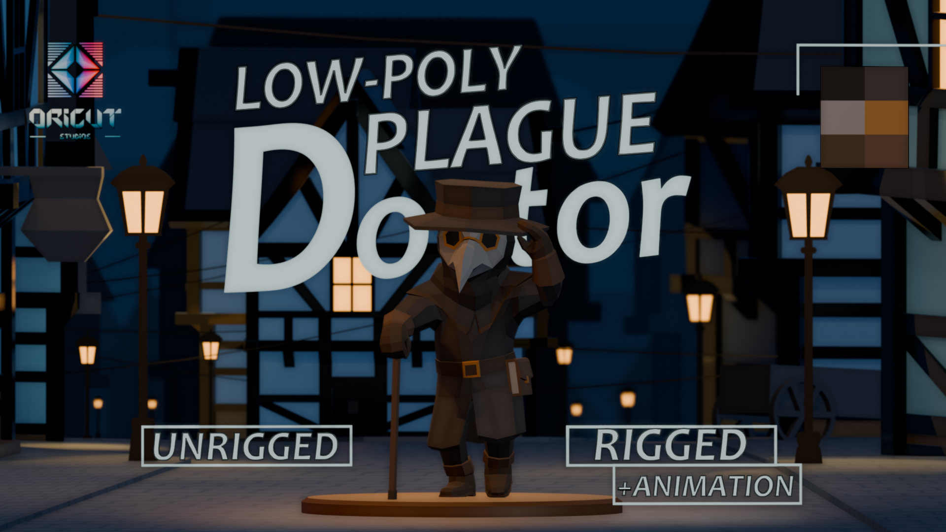 LOW-POLY PLAGUE DOCTOR – RIGGED + ANIMATED / UNRIGGED by ORICUT