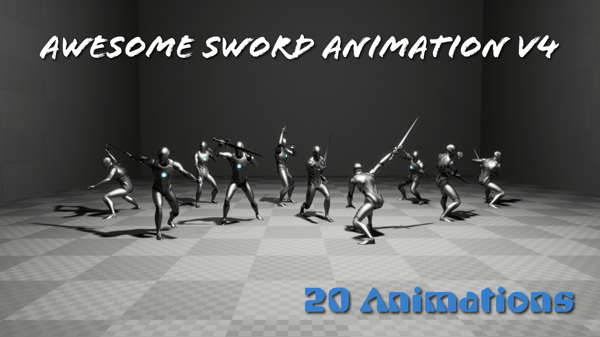 Awesome Sword Animations V4 (Unreal/FBX) by Game Dev Hero