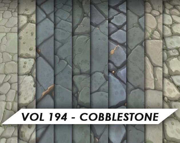 Stylized Textures – Vol 194 – Cobblestone by oleekconder