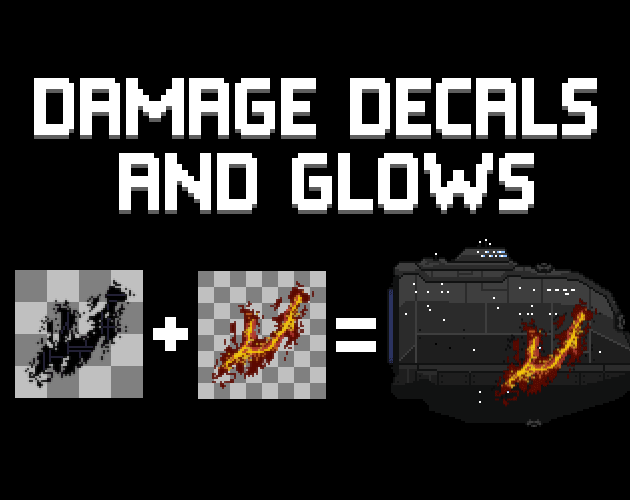 Damage Debris And Decals Pixel Art Pack by Daniel Kole Productions