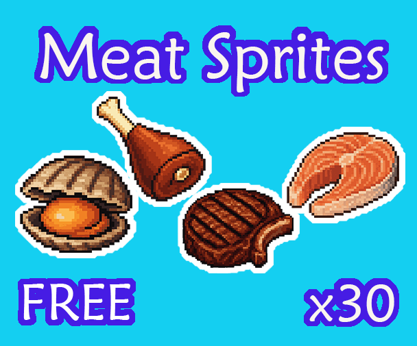 Meat Pixel Art Mega Pack - FREE x30 by DokiStarDoki