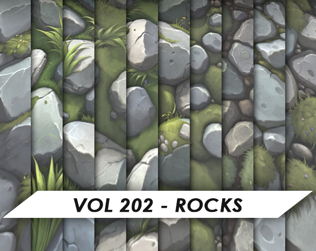 Stylized Textures – Vol 202 – Rocks by oleekconder