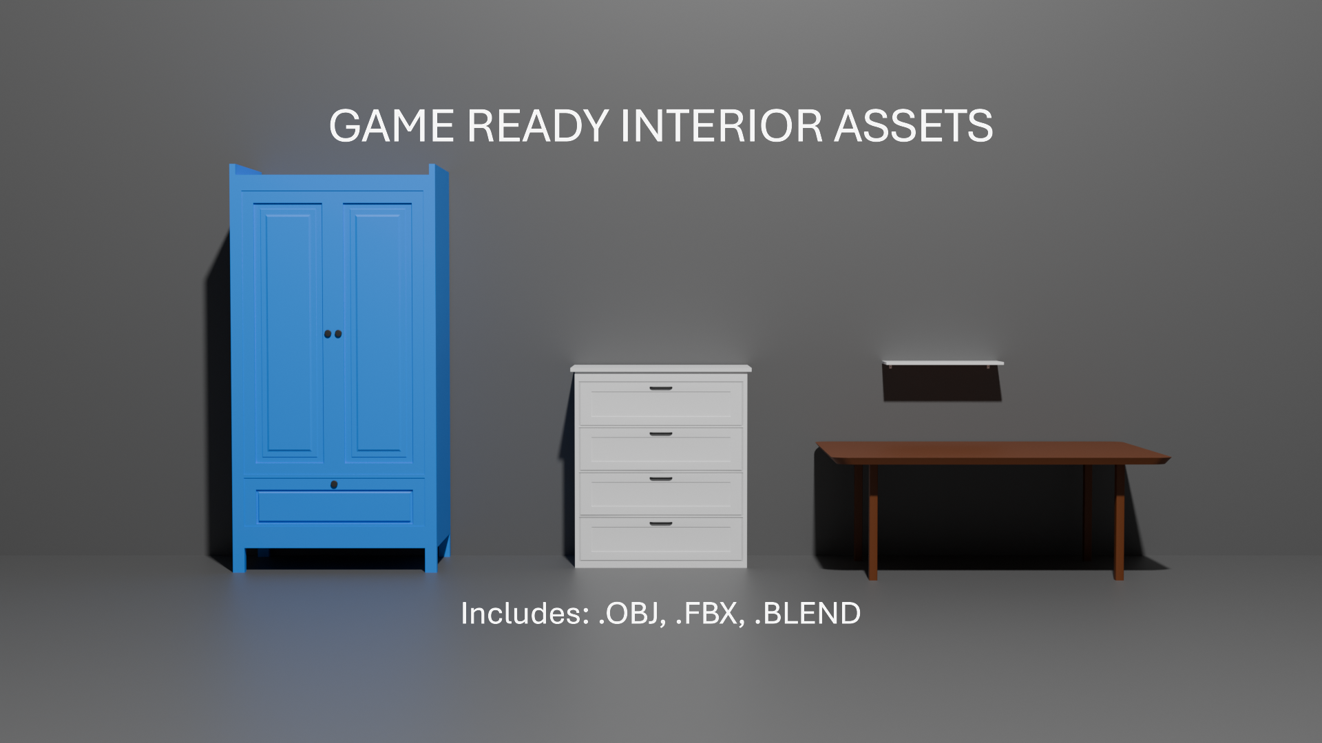 GAME - READY INTERIOR ASSETS by Oxygen