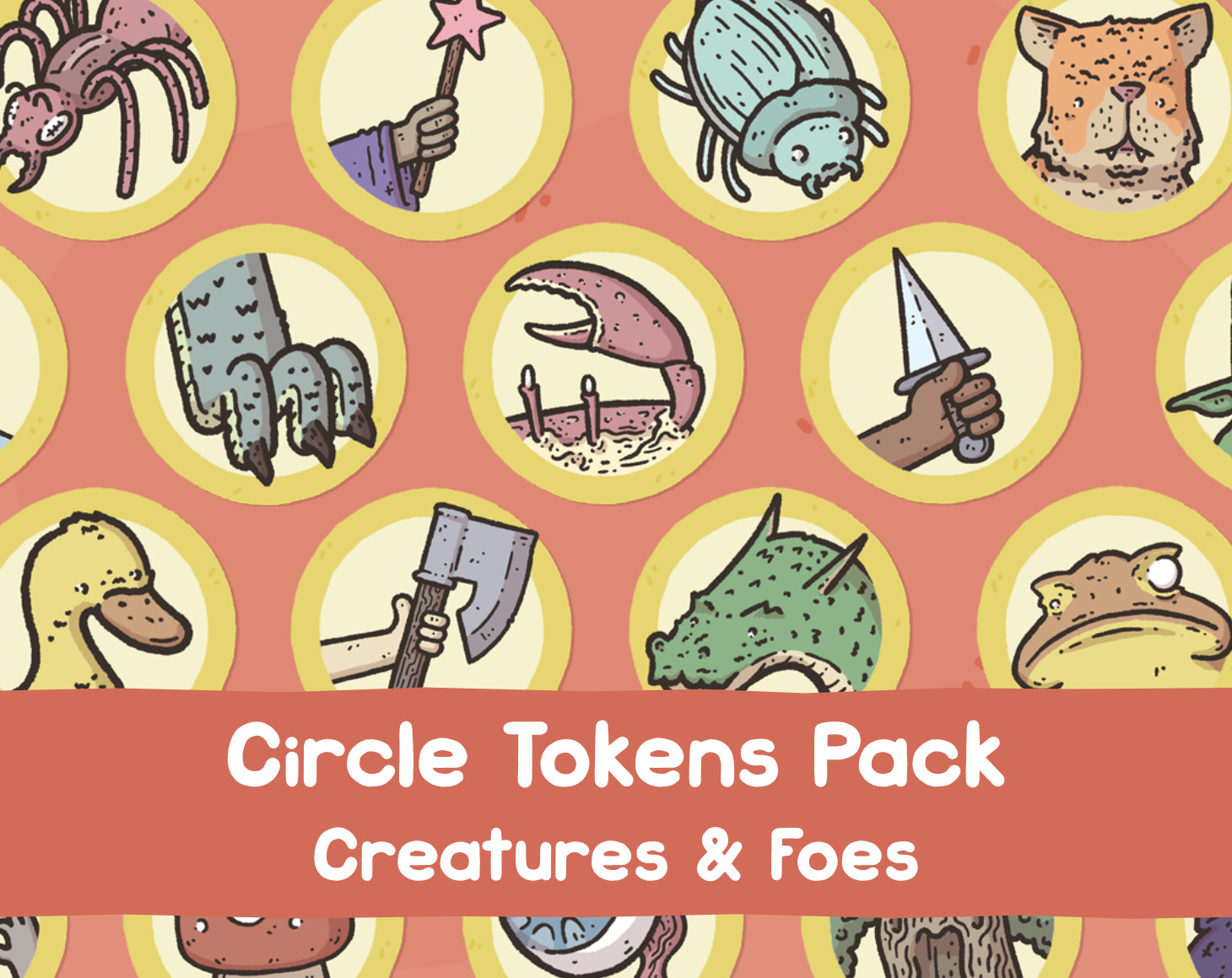Circle Tokens Pack - Creatures & Foes by Slowquest