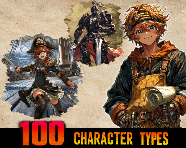 100 Fantasy Character Portraits + 50 Backgrounds | RPG, TRPG, Visual ...