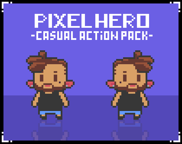 Pixel Hero – Casual Action Sprite Pack by Purple Cat