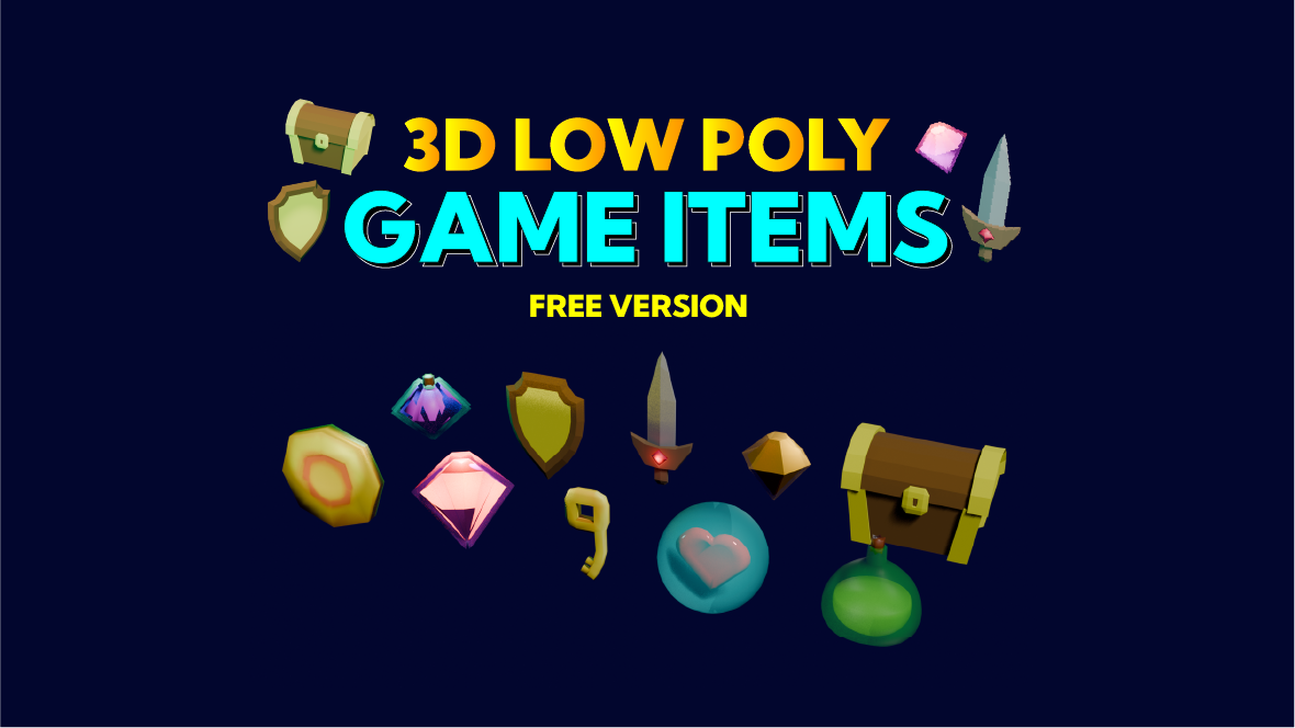 Low Poly Game Items (Free Pack) by kozmobotgames