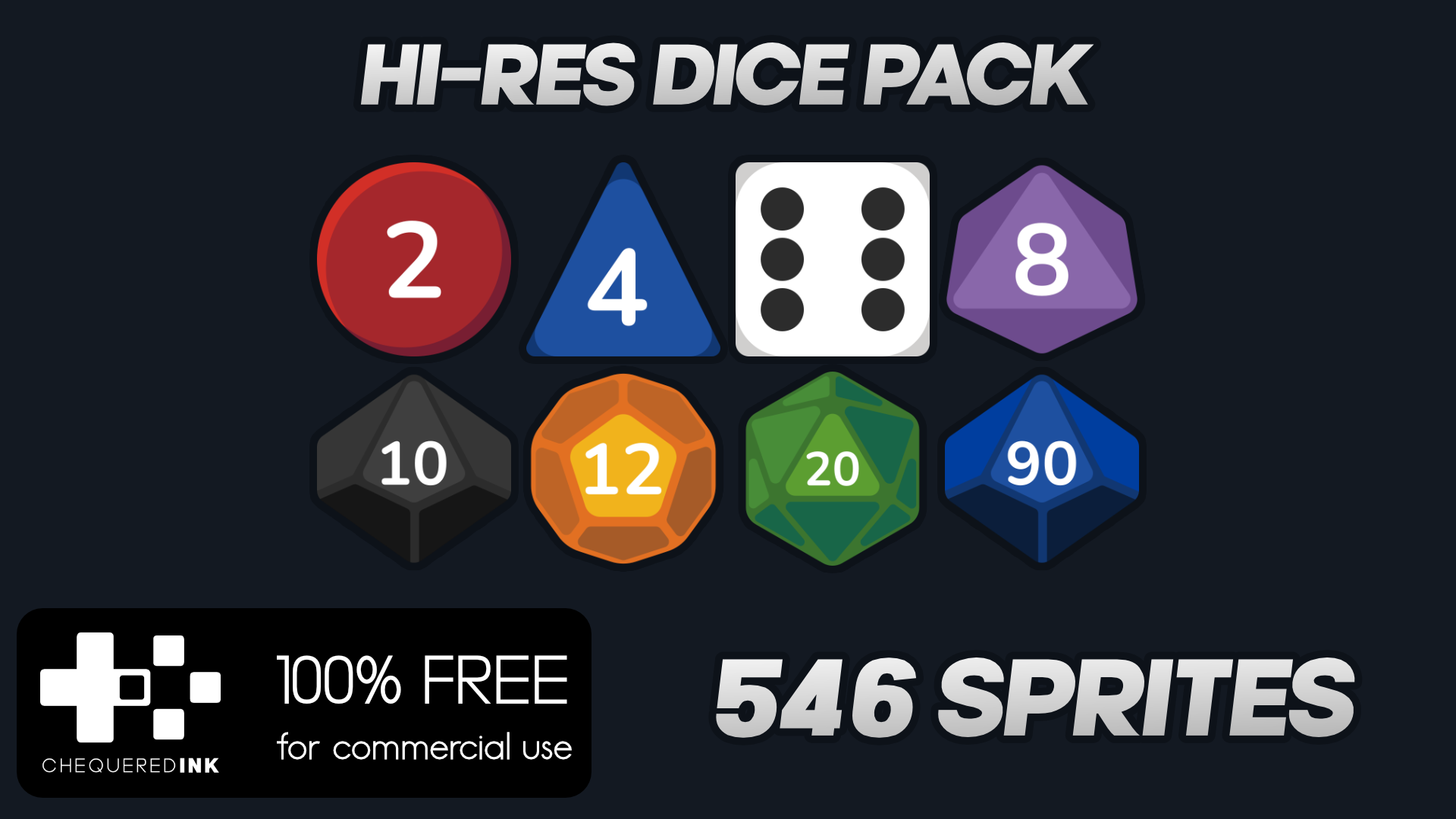 Hi Res Dice Pack by Chequered Ink