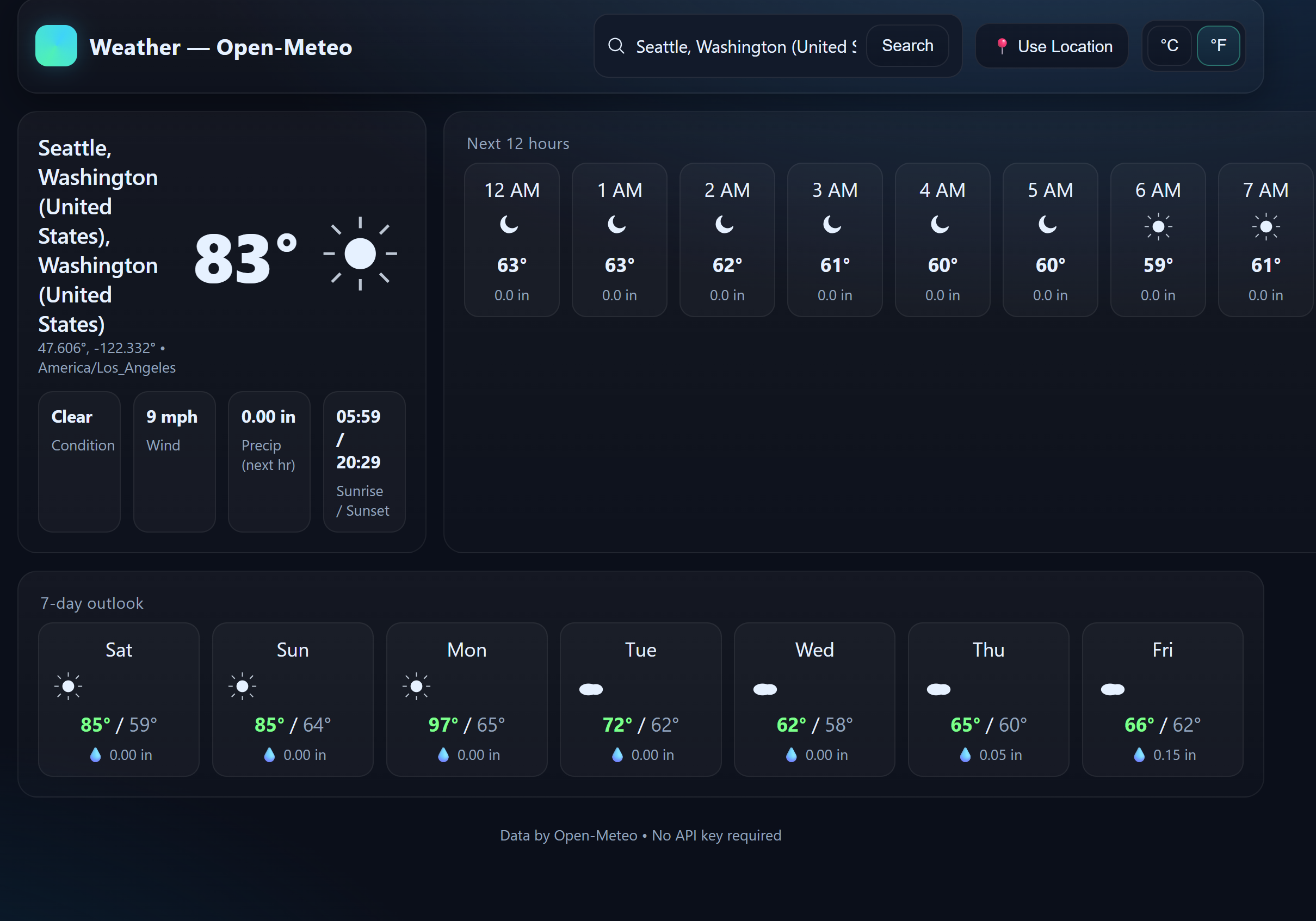 🌦 Vanilla JS Weather by MauroDot